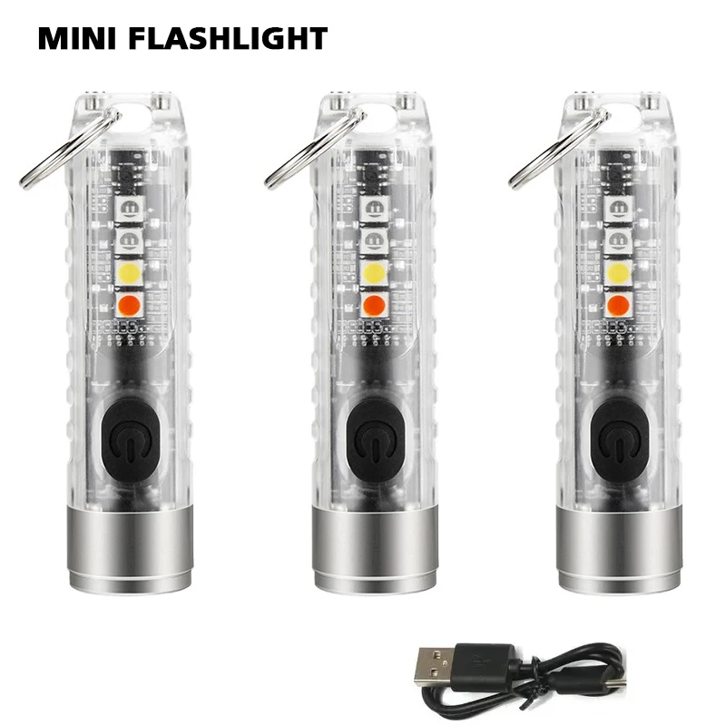 Rechargeable Mini Powerful Keychain Flashlight