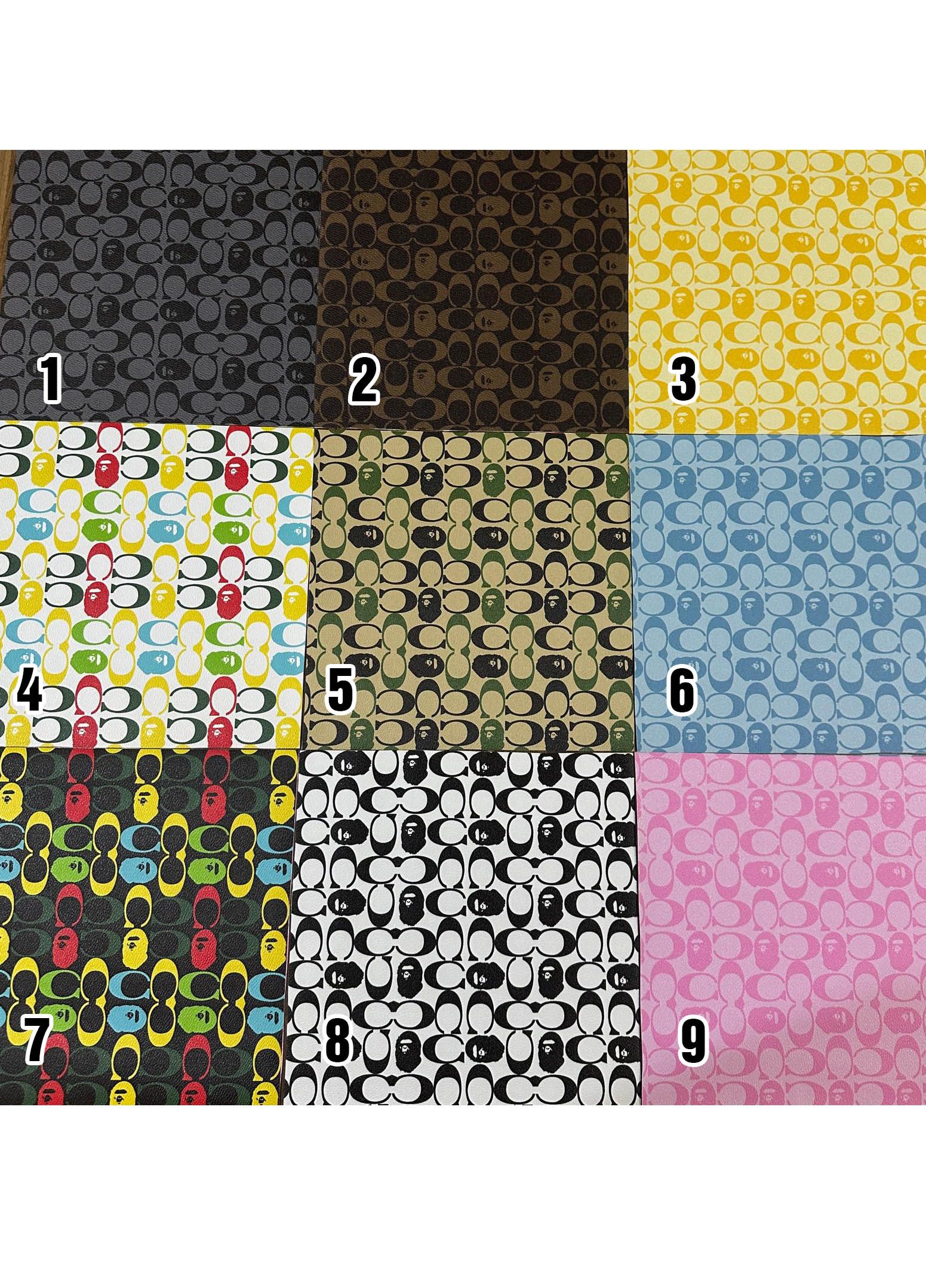 Coach x Bape crafting leather fabric for bag leather, shoe leather ...